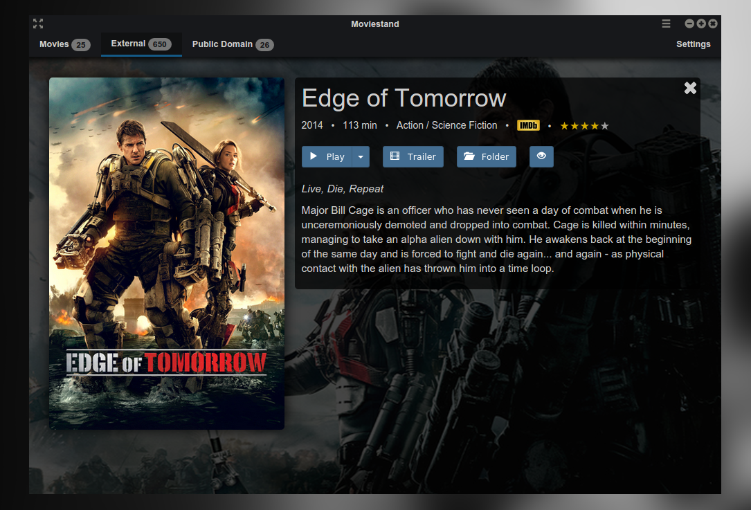 GitHub - jsayol/moviestand